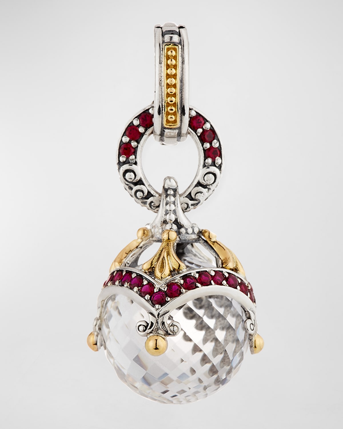 Konstantino Pythia Linear Corundum & Crystal Drop Earrings | Neiman Marcus