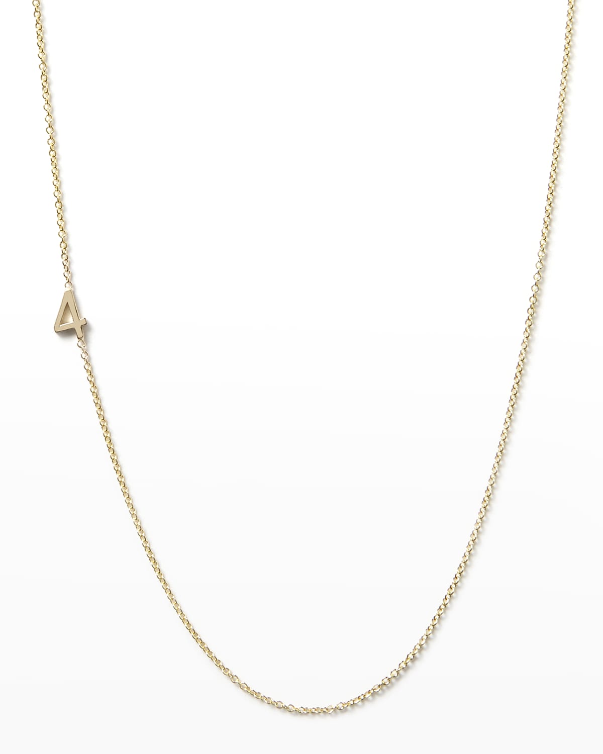 Maya Brenner Designs Mini 2-Number Necklace, Yellow Gold | Neiman Marcus