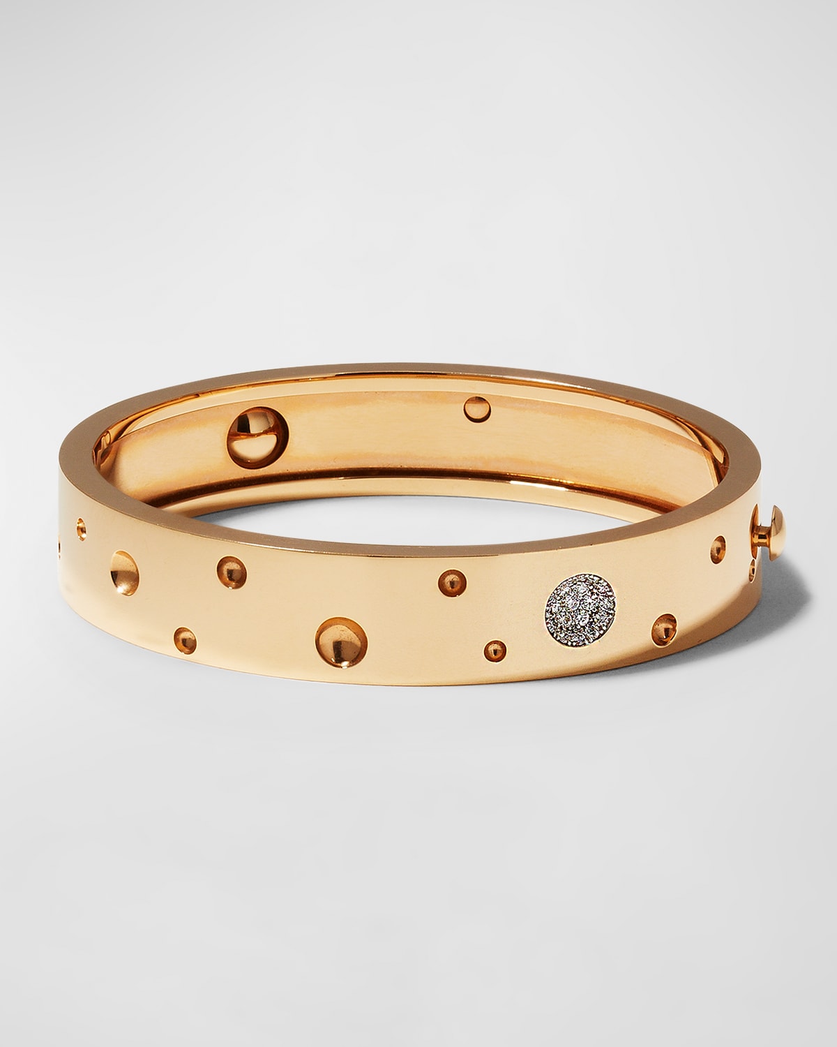 Roberto Coin Portofino 18k Rose Gold Diamond 4-Row Bangle | Neiman Marcus