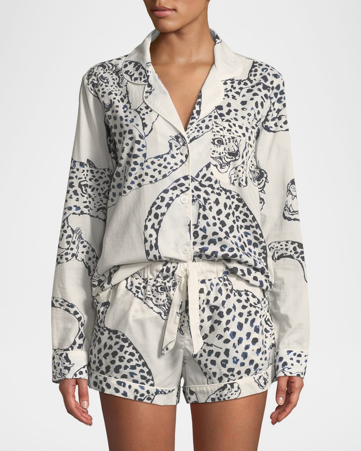 Hanro Julia Short Scoop-Neck Pintuck Pajama Set | Neiman Marcus