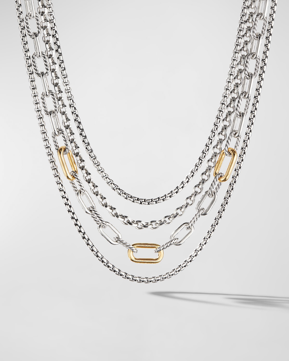 David Yurman 15mm Thoroughbred Loop Linked Chain Necklace in Silver and ...