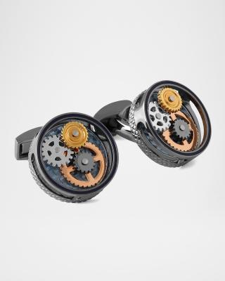Tateossian Round Tourbillon Gear Cuff Links | Neiman Marcus