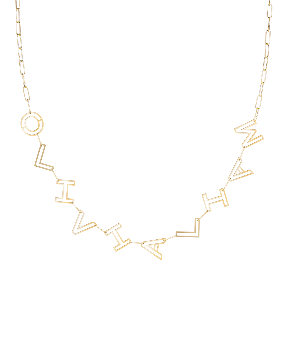 K Kane 14k Gold Chain Letter Necklace, 8 Letters | Neiman Marcus