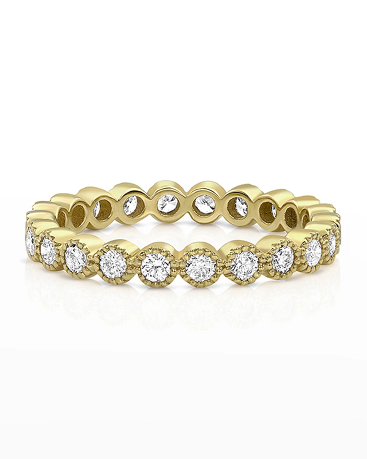 Dominique Cohen 14k Gold Diamond Deco Fan Ring, Size 7 | Neiman Marcus