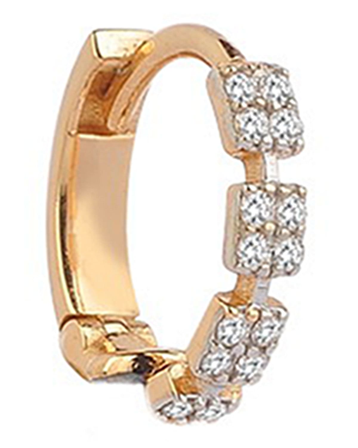 Kismet by Milka Colors 14K Rose Gold Triple-Chain Hoop Earring with ...