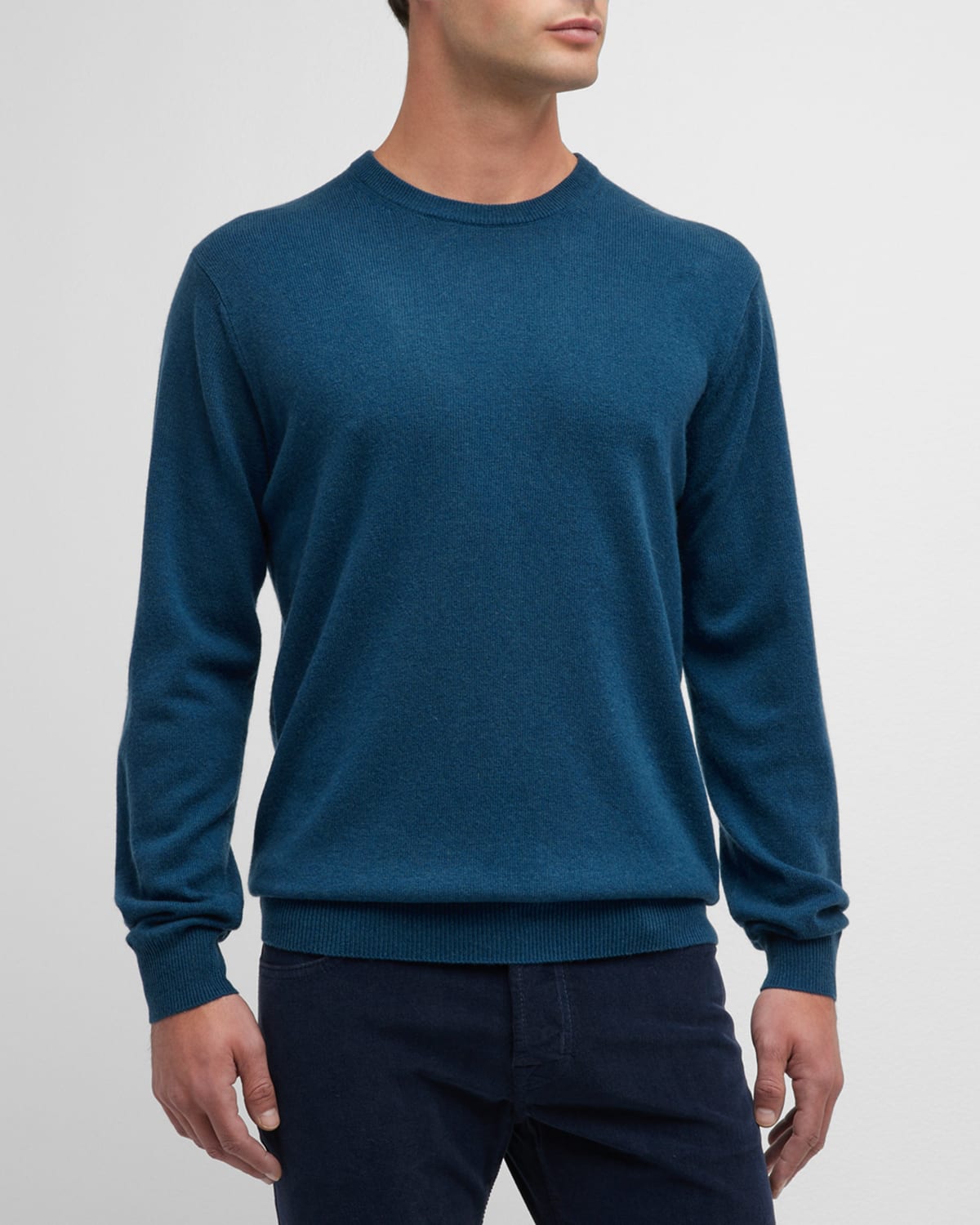 Neiman Marcus Men's Merino Wool-Cashmere Mock-Neck Cable Sweater ...