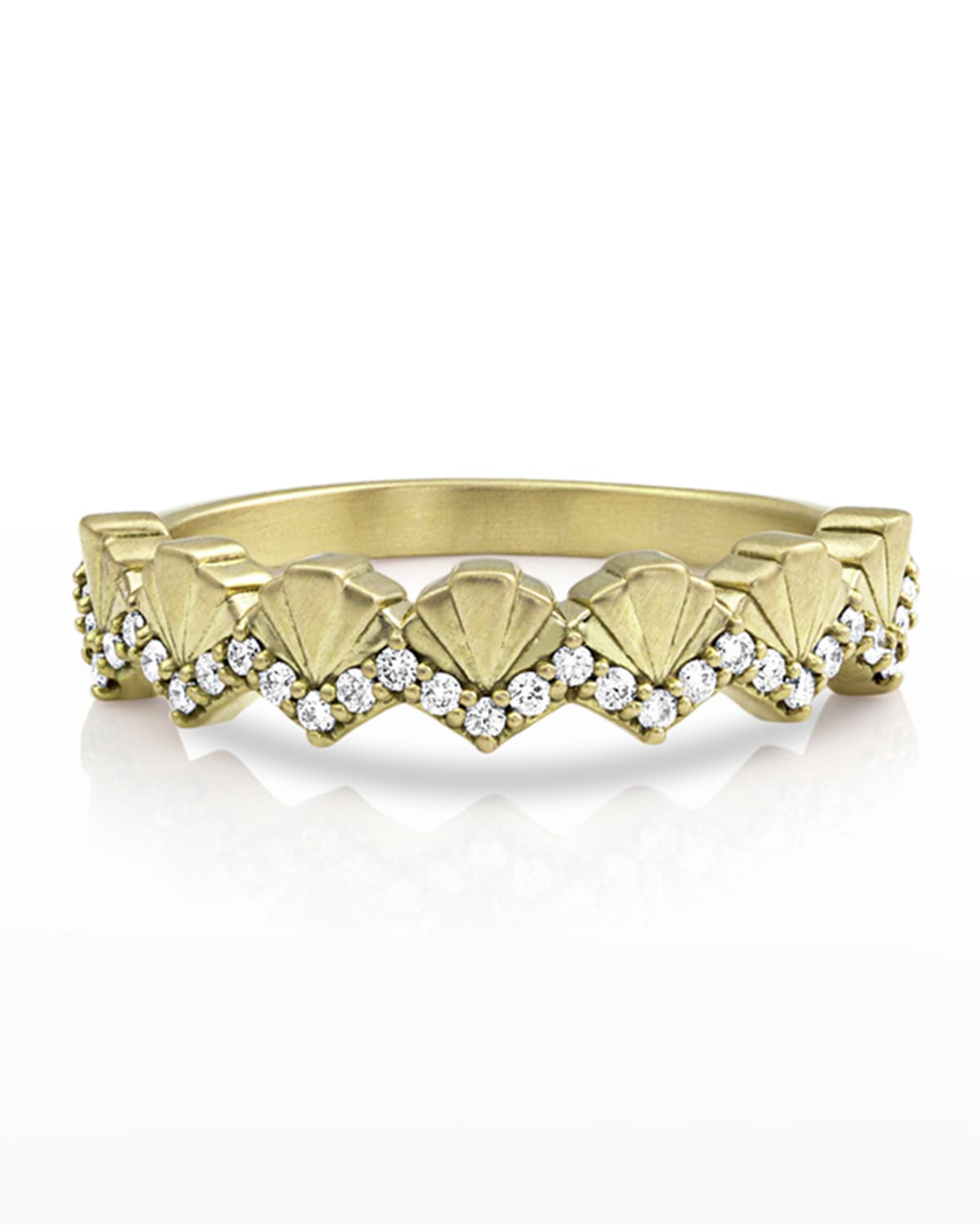 Dominique Cohen 14k Gold Baguette-Diamond Halfway Ring, Size 7 | Neiman ...