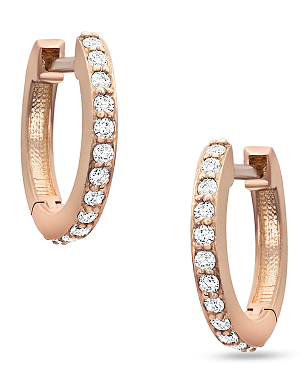 Dominique Cohen 18k Rose Gold Diamond Hoop Drop Fringe Earrings ...