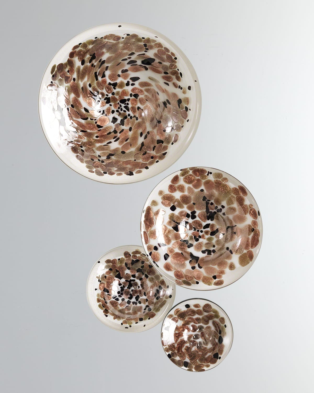 Global Views Metallic Flock Wall Decor, Set of 3 | Neiman Marcus