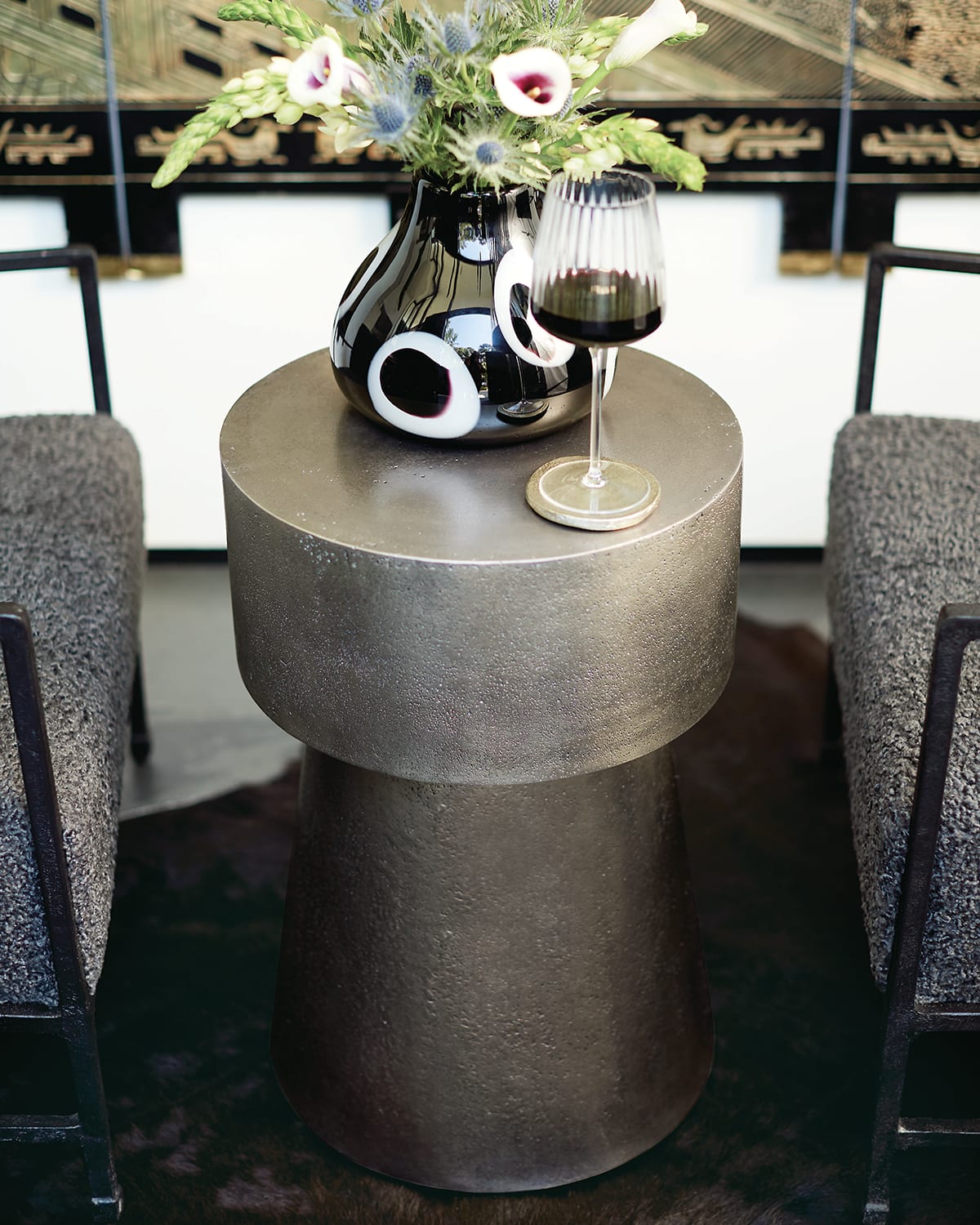 Bernhardt Linea Four-Posted Round Dining Table | Neiman Marcus