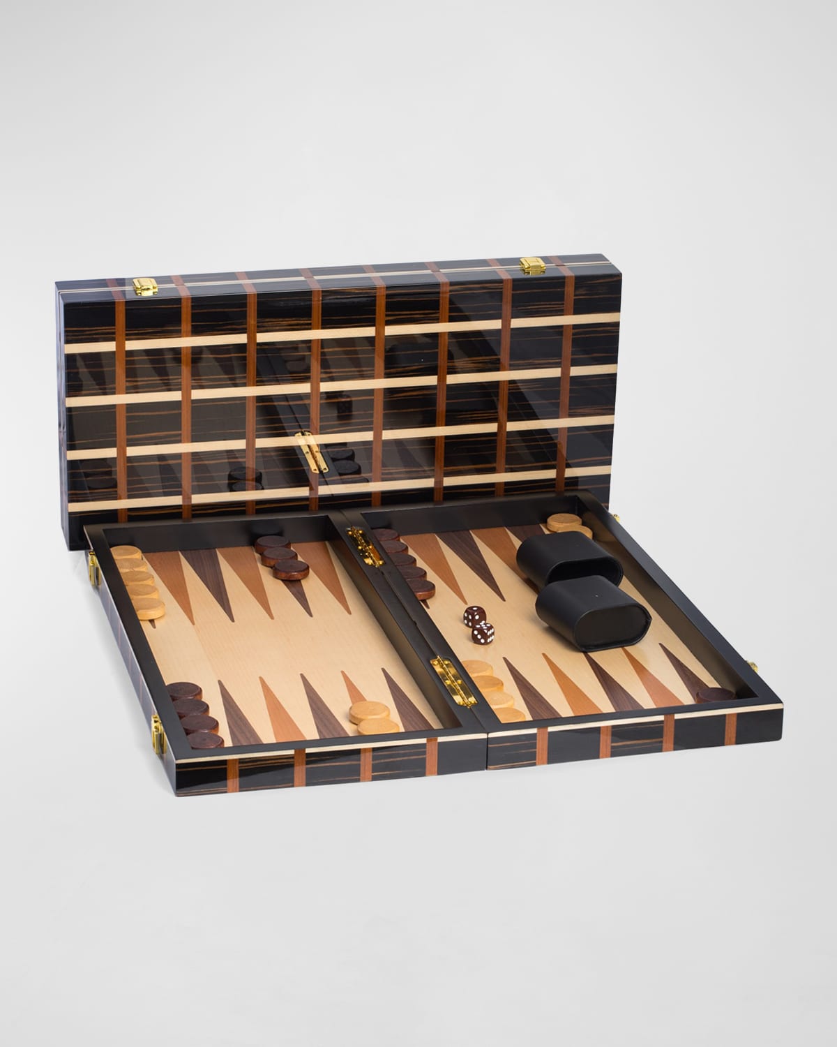 Bey-Berk Art Deco-Design Wooden Backgammon Set | Neiman Marcus