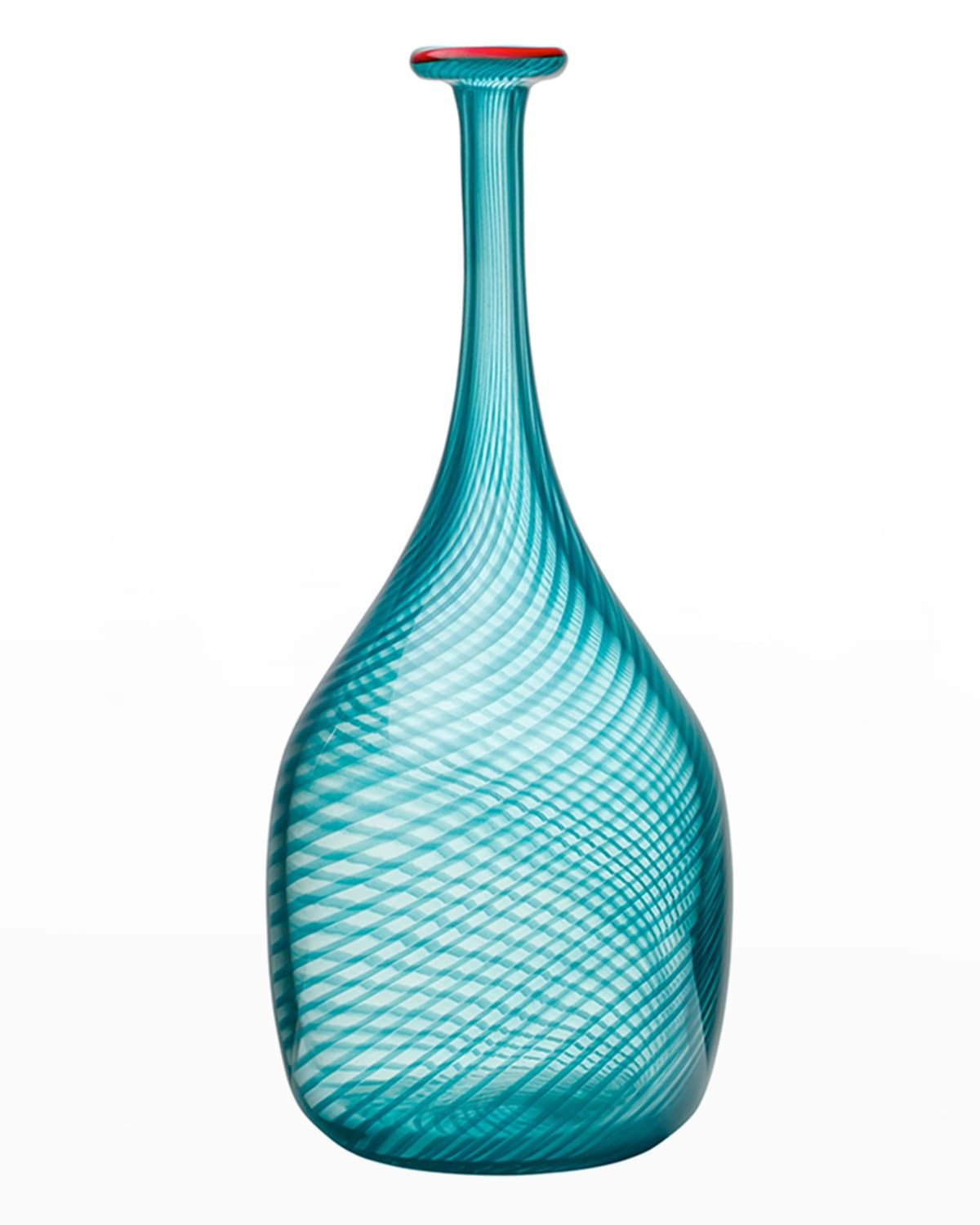 Kosta Boda Red Rim Bottle, Blue | Neiman Marcus