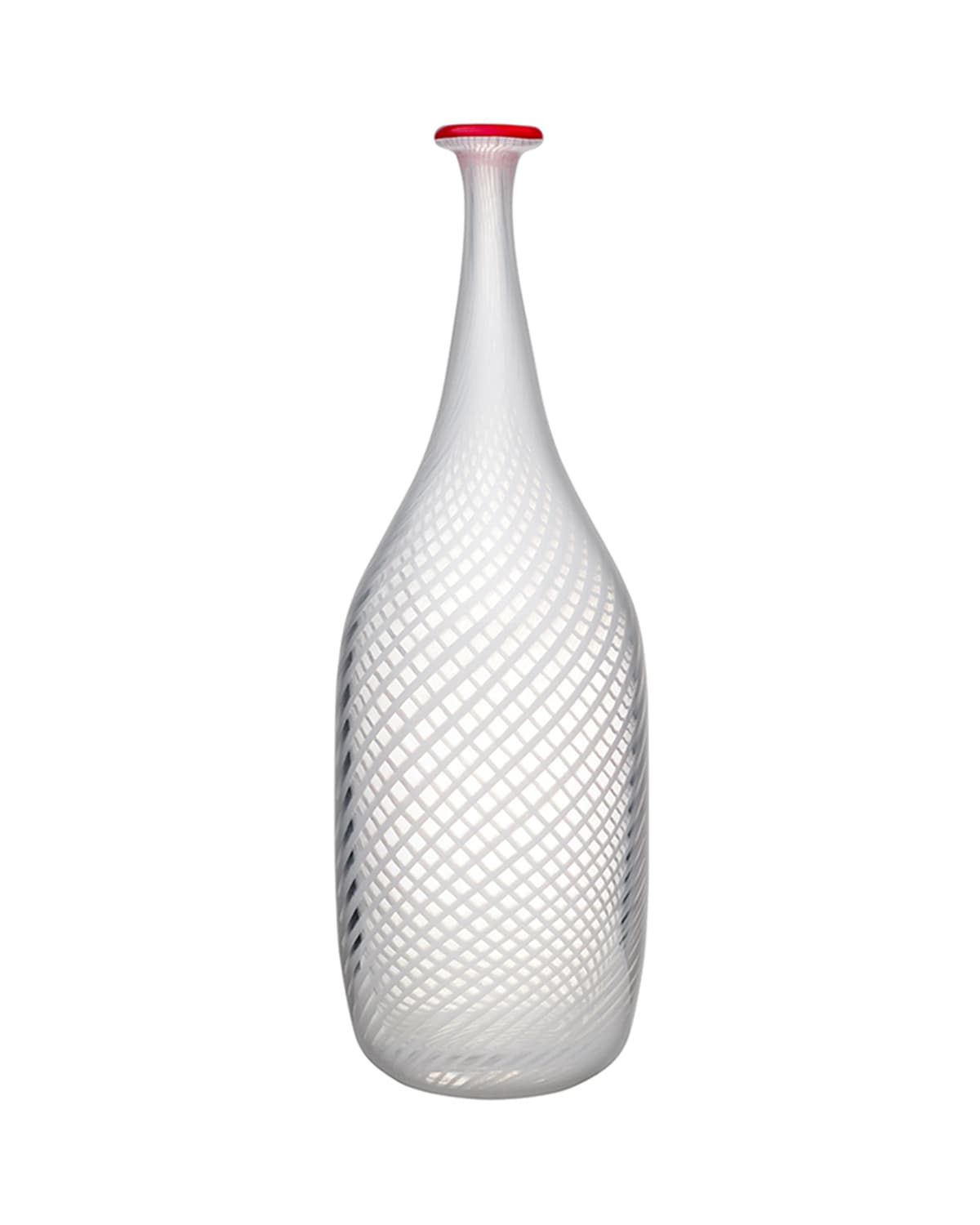 Kosta Boda Red Rim Bottle, Blue | Neiman Marcus
