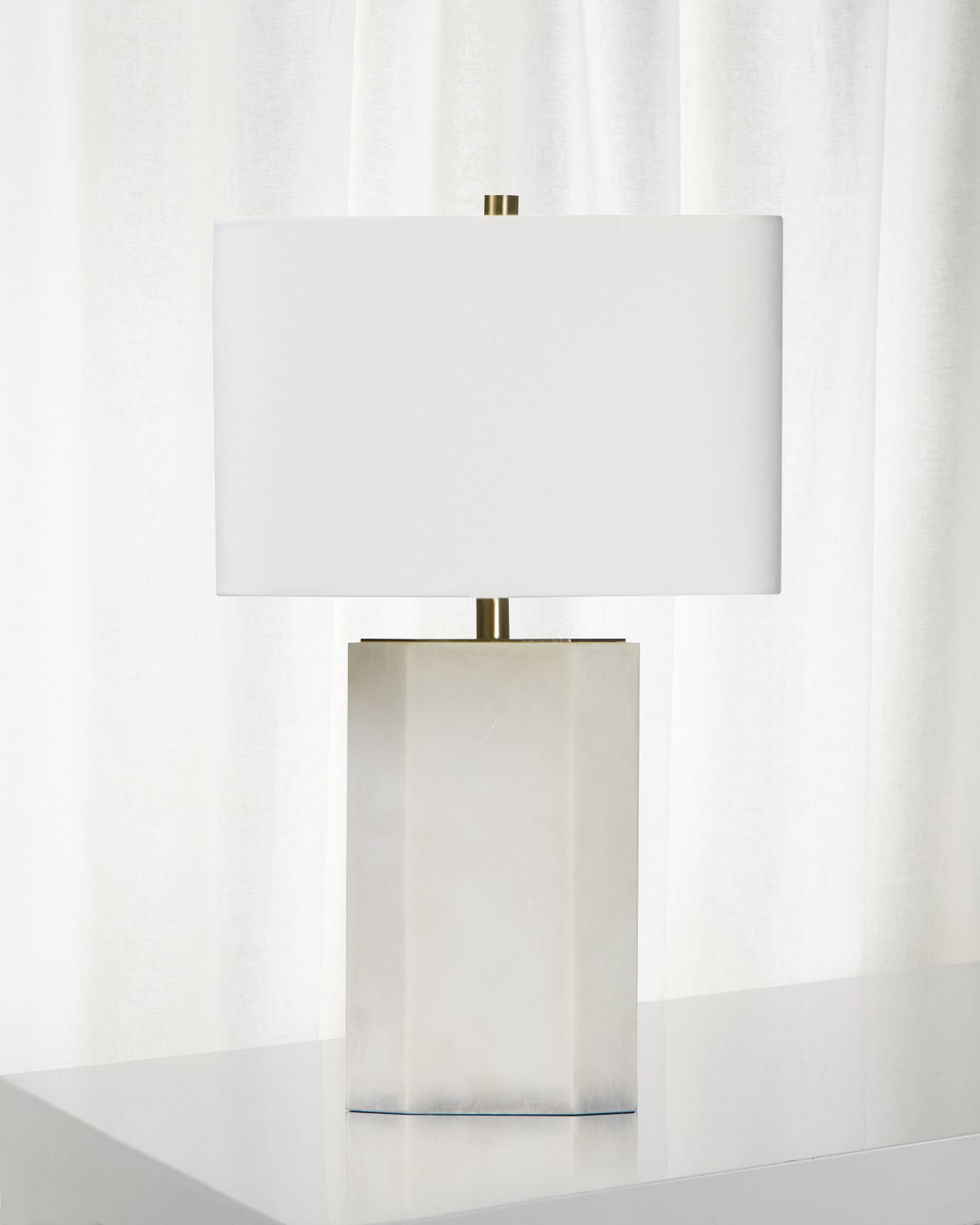 John-Richard Collection Alabaster Cross Table Lamp | Neiman Marcus