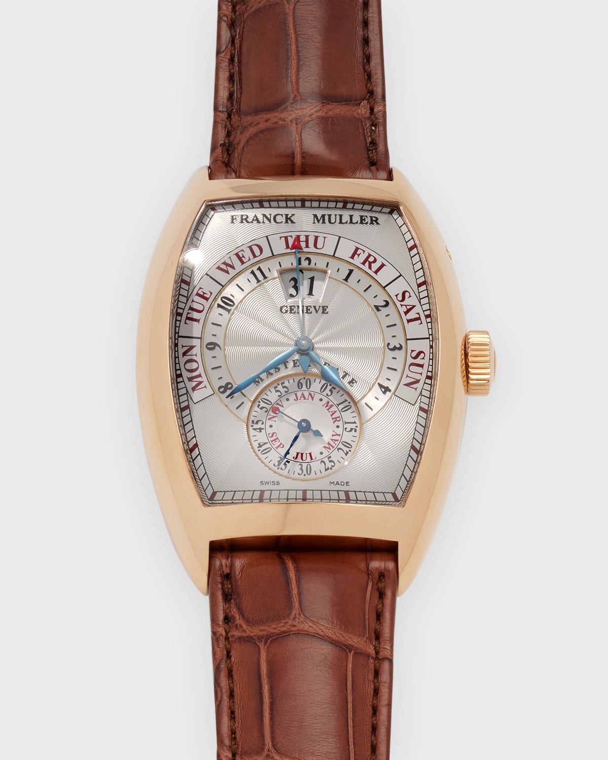 Franck Muller 18K Rose Gold Long Island Automatic Watch with Alligator ...