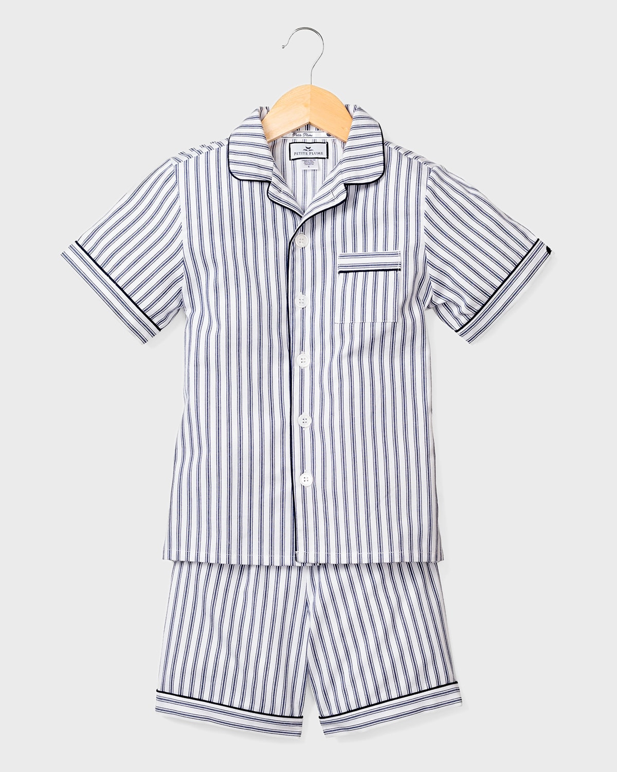 Petite Plume Kid's Striped Two-Piece Pajama Set, Size 2-12 | Neiman Marcus