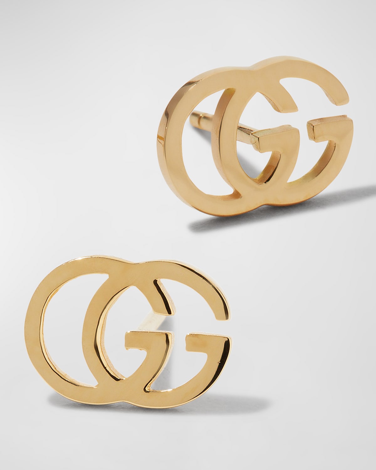Gucci Running G Pave Diamond Stud Earrings in 18K White Gold | Neiman ...