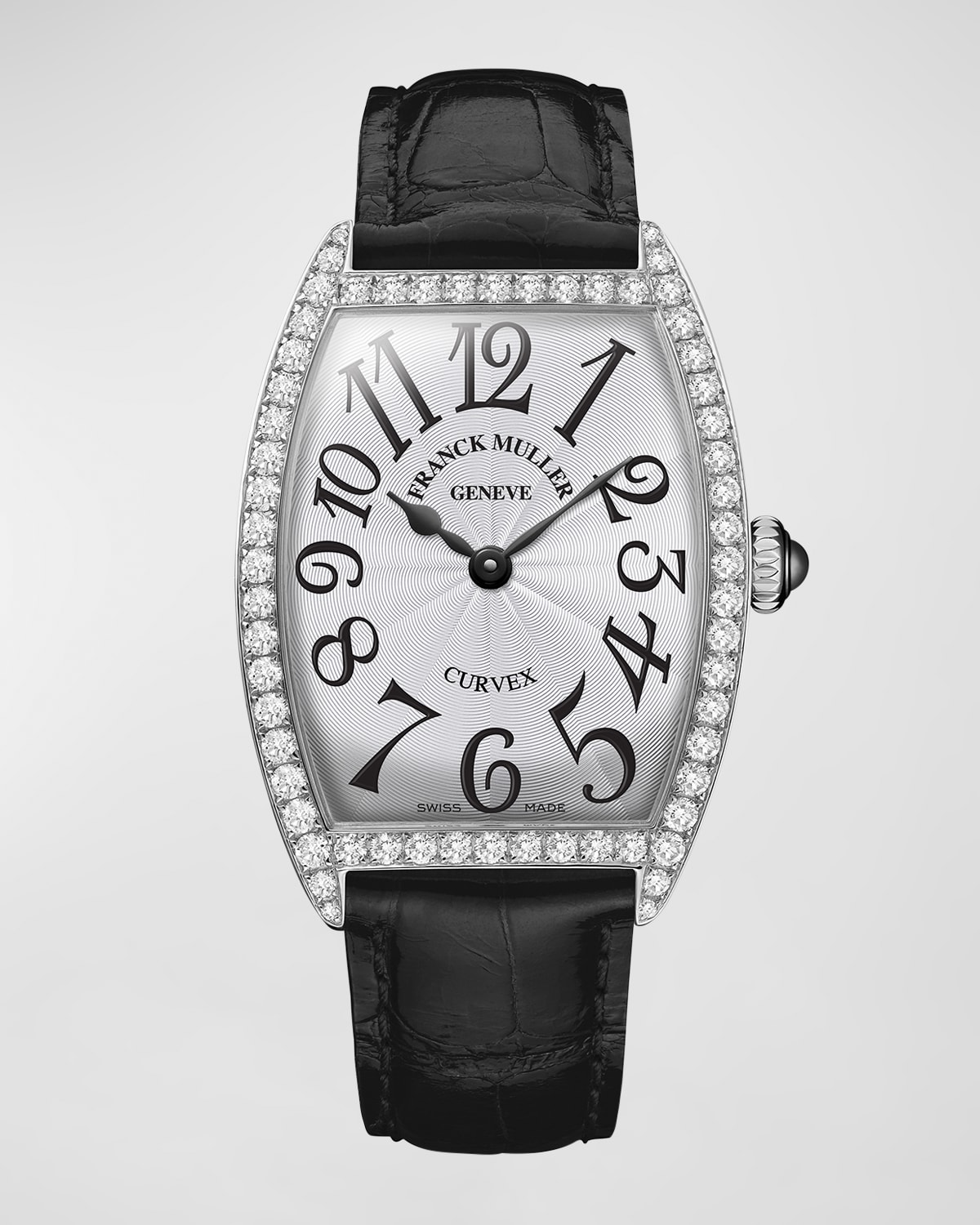 Franck Muller Stainless Steel Lady Vanguard Diamond Watch with Black ...