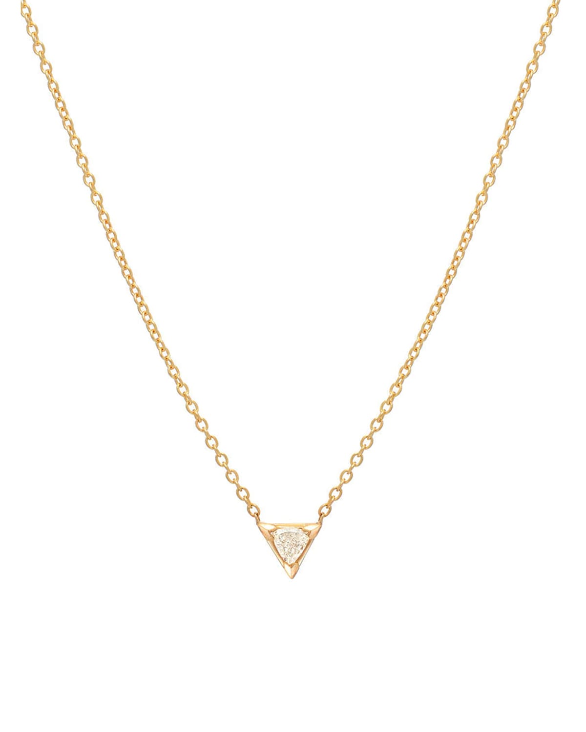 Zoe Lev Jewelry 14k Diamond Baguette Prong Necklace | Neiman Marcus