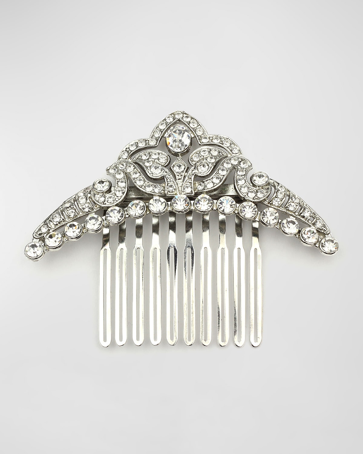 Ben-Amun Floral Crystal Leaf Hair Comb | Neiman Marcus