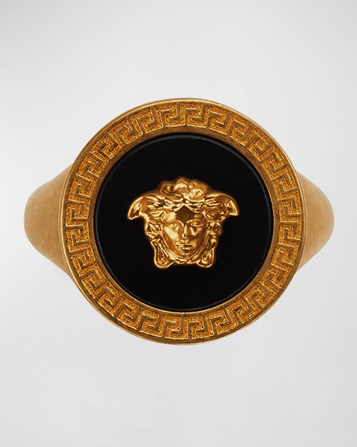 Versace Men's Medusa Logo Band Ring | Neiman Marcus