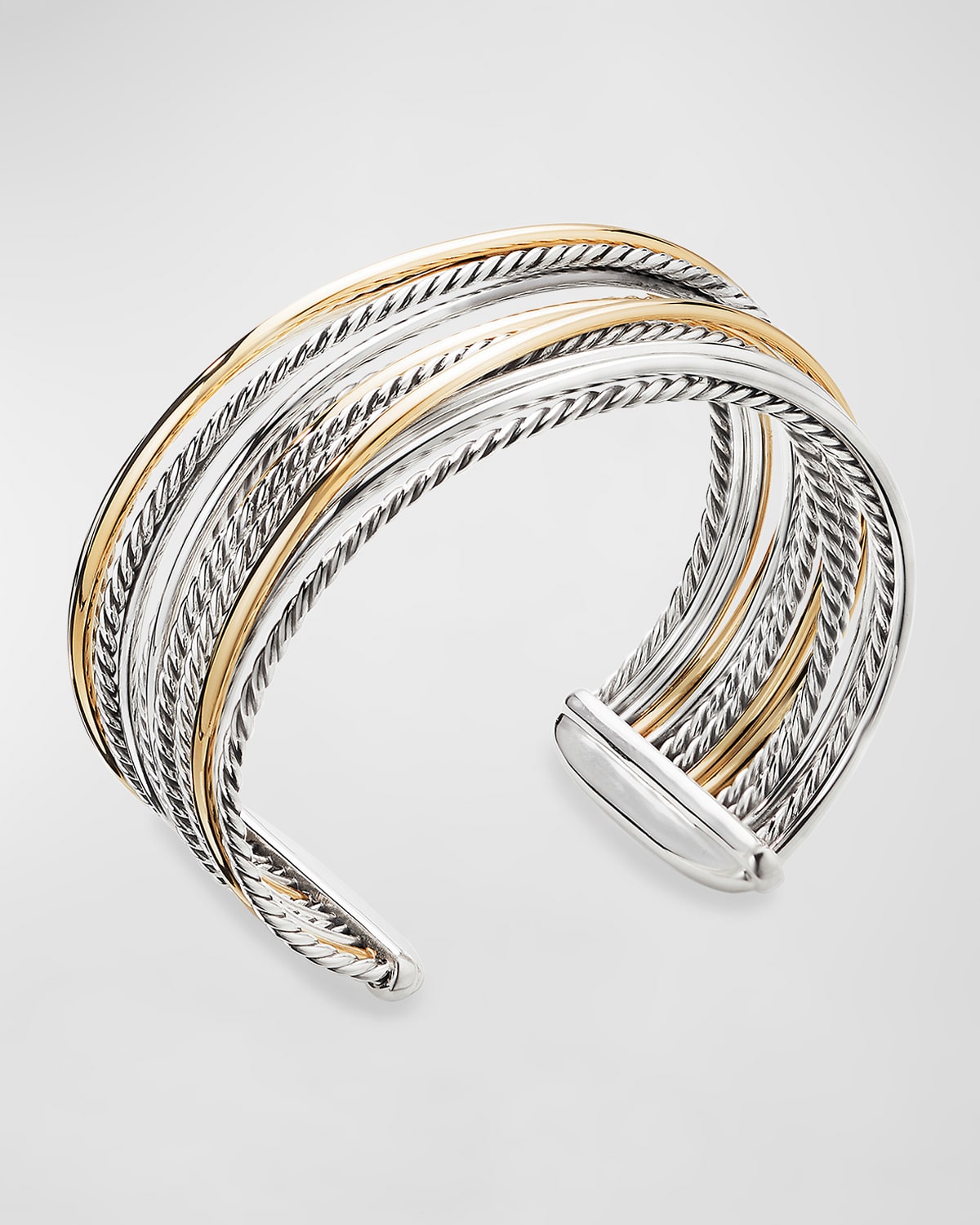 David Yurman Helena Cuff Bracelet w/ 18k Gold & Diamonds | Neiman Marcus