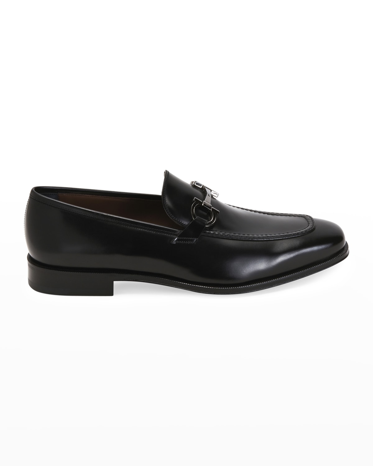 Ferragamo Men's Gancini-Bit Leather Loafers | Neiman Marcus
