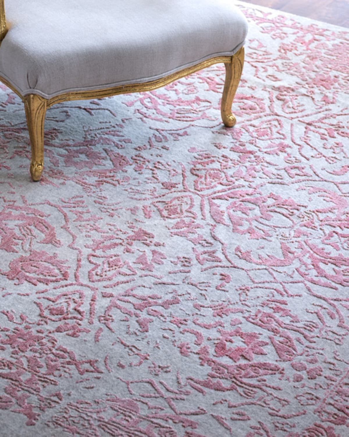 Lili Alessandra Venice Light Blue/Gold Rug, 8' x 10' | Neiman Marcus