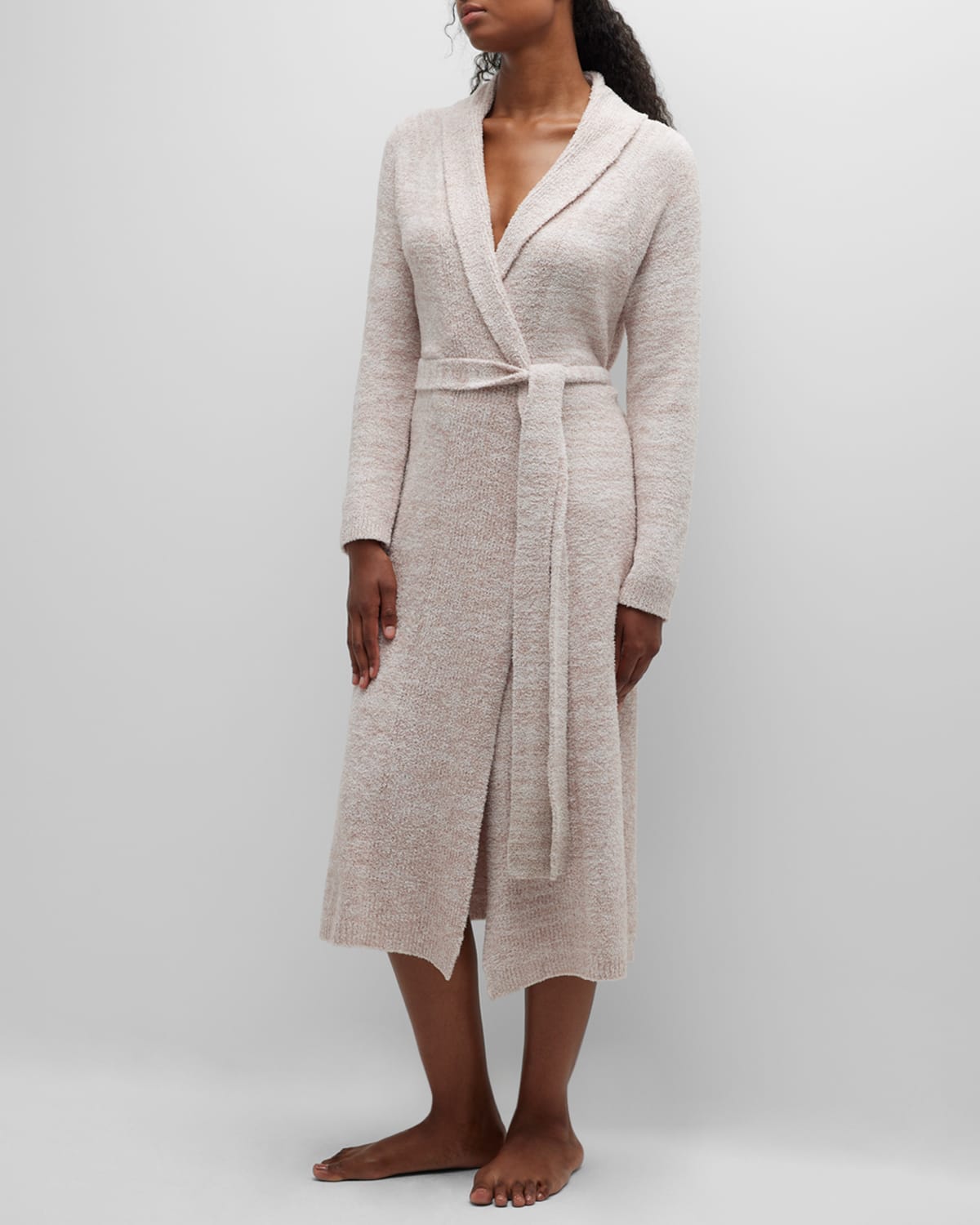 Natori Serenity Heathered-Knit Robe | Neiman Marcus