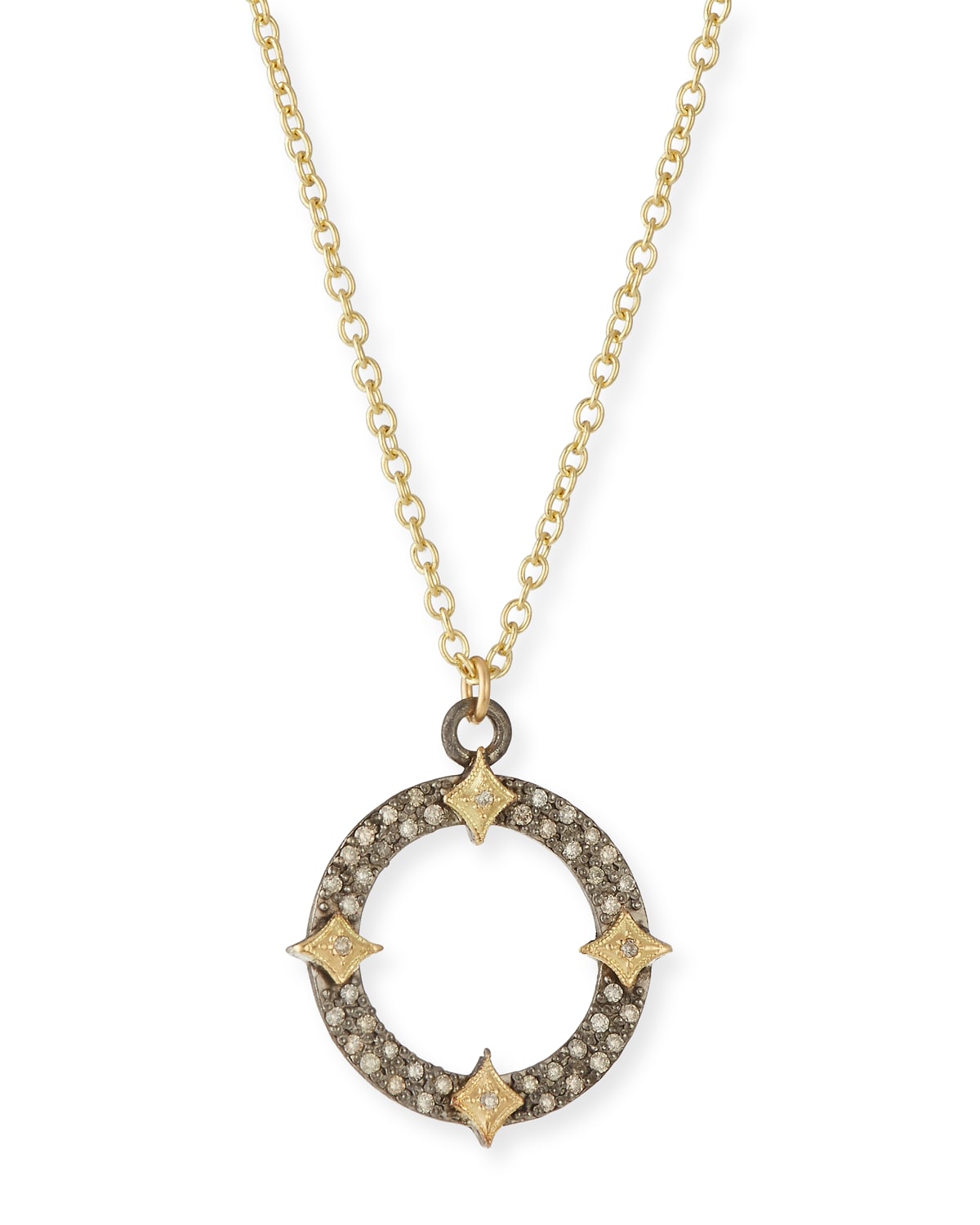 Armenta Old World Diamond Shield Pendant Necklace | Neiman Marcus