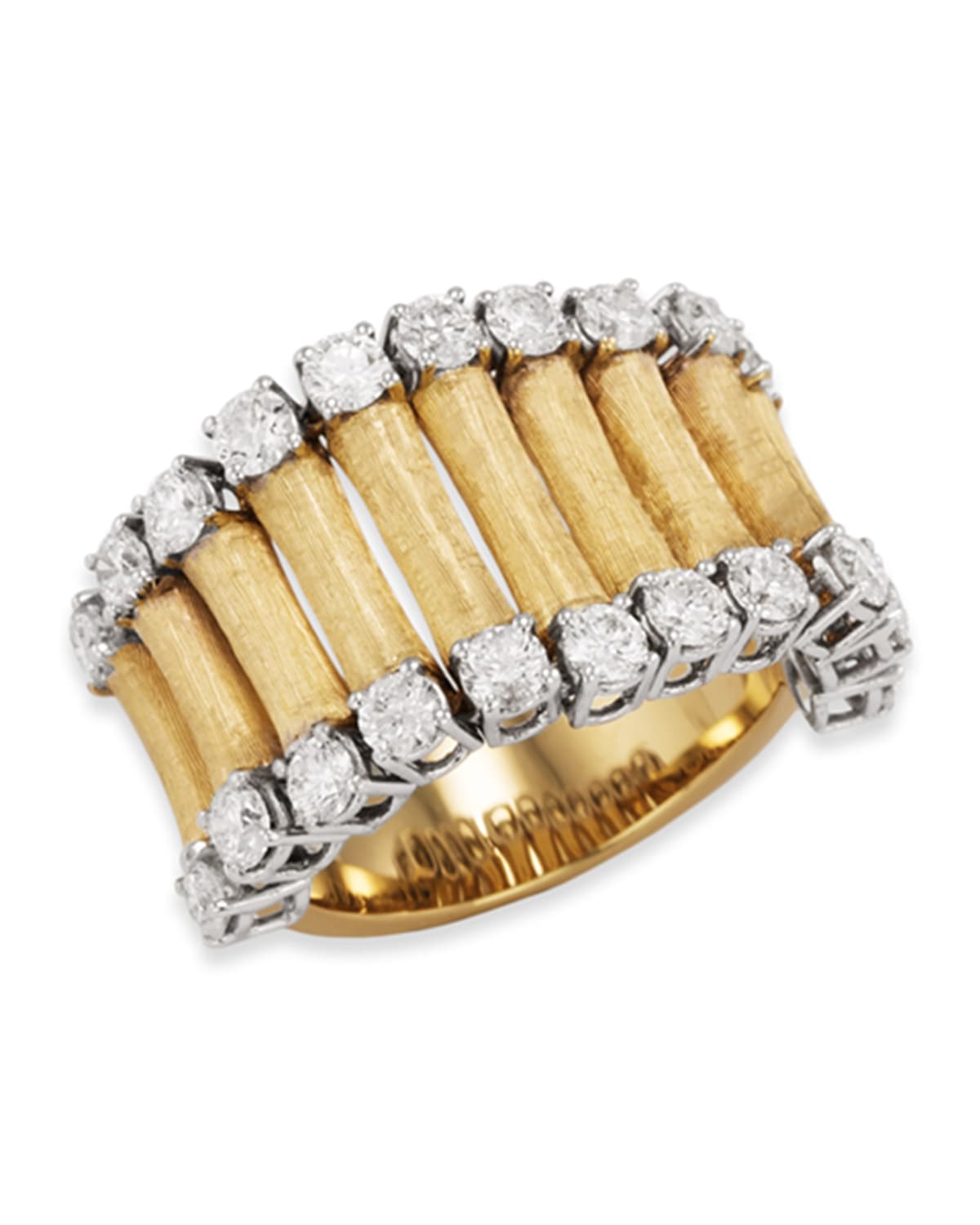 Mattia Cielo 18k Yellow Gold Spiral Diamond Ring | Neiman Marcus