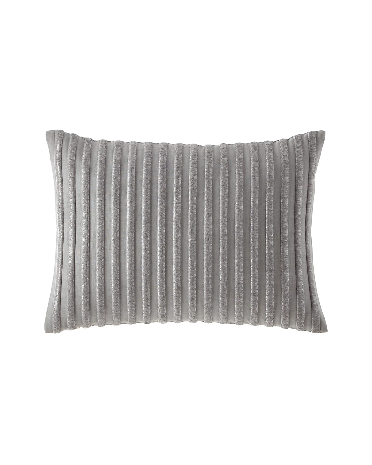 Callisto Home Linear Beaded & Embroidered Linen Pillow | Neiman Marcus