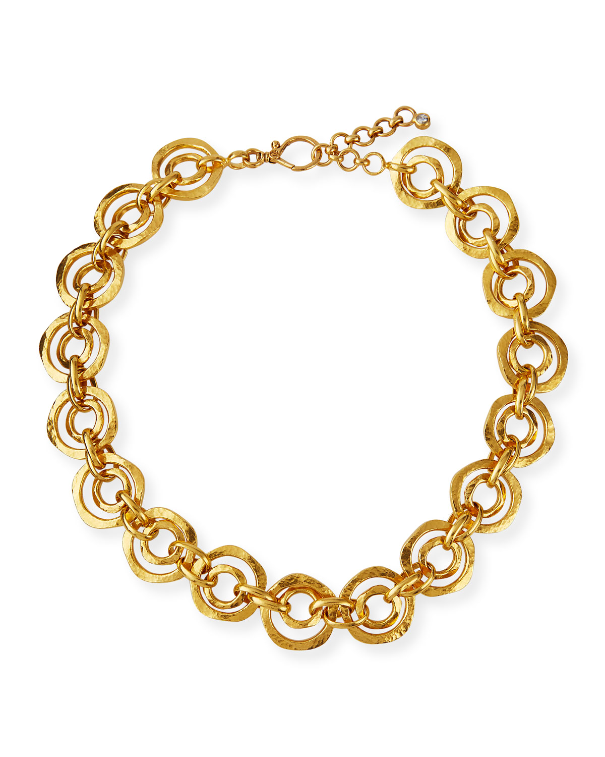 Gurhan 24K Yellow Gold Hoopla Link Necklace | Neiman Marcus
