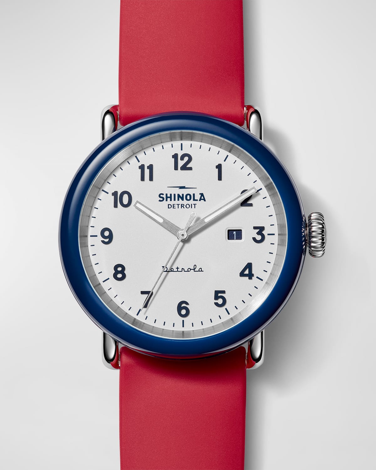 Shinola Detrola The Model D 43mm Silicone Watch | Neiman Marcus