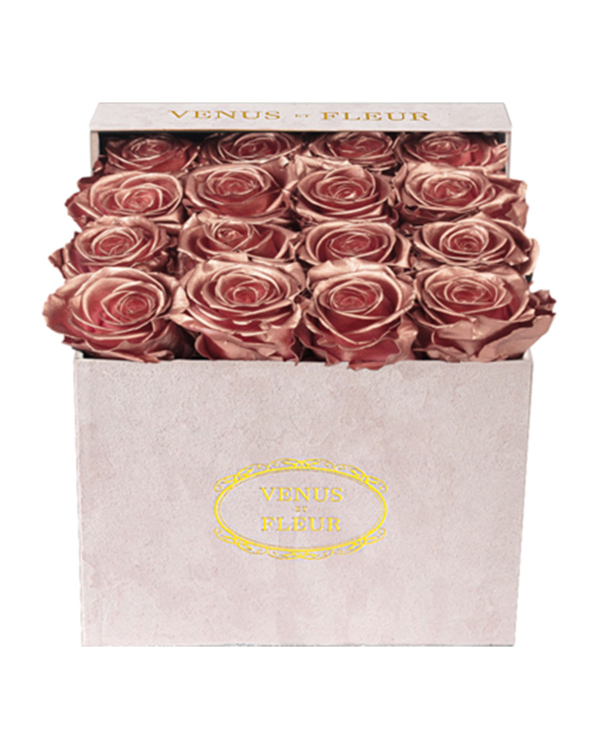 Venus ET Fleur Suede Small Square Rose Box | Neiman Marcus