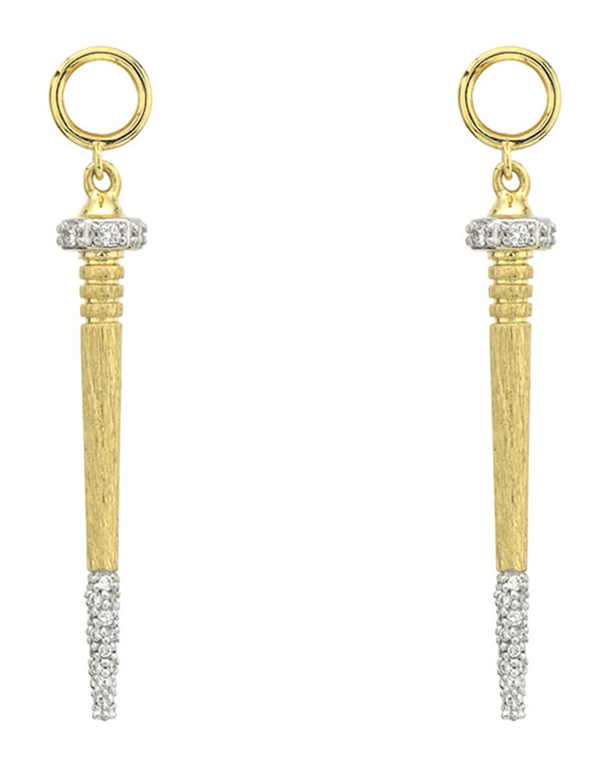 Jude Frances Provence 18k Delicate Open Pear Pave Earring Charms ...