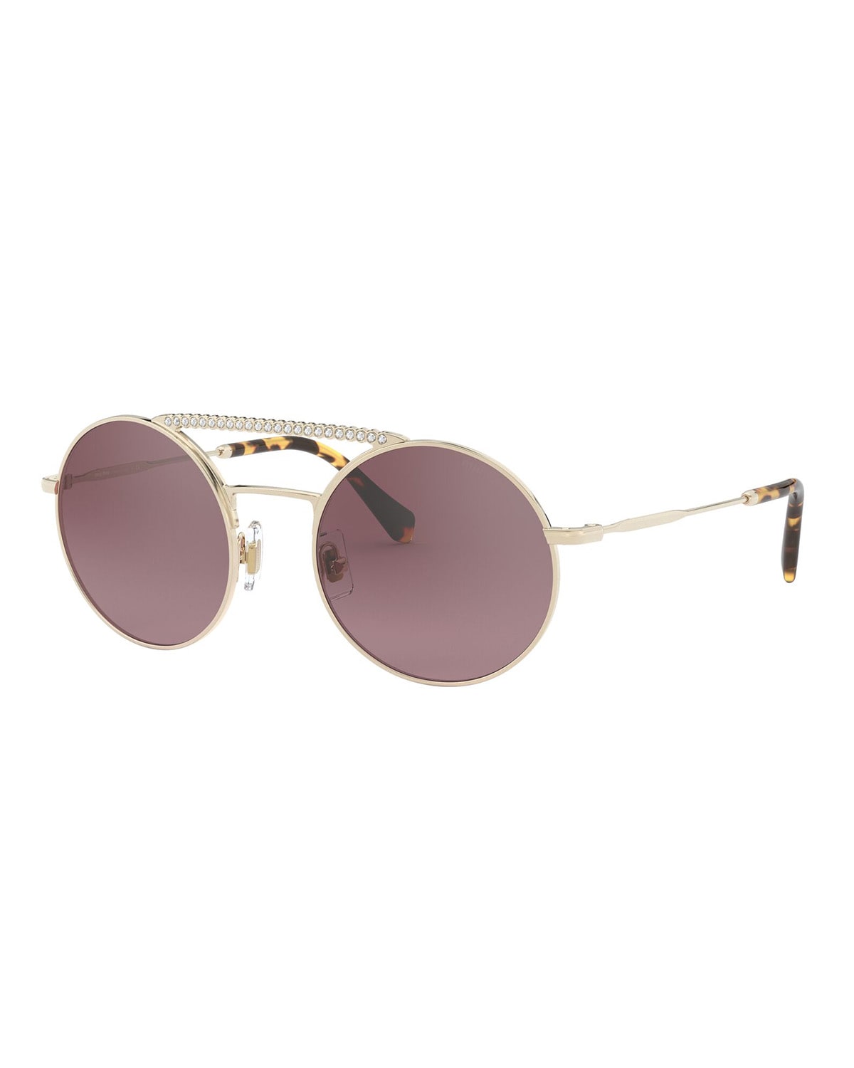 Tory Burch Polarized Metal Aviator Sunglasses | Neiman Marcus