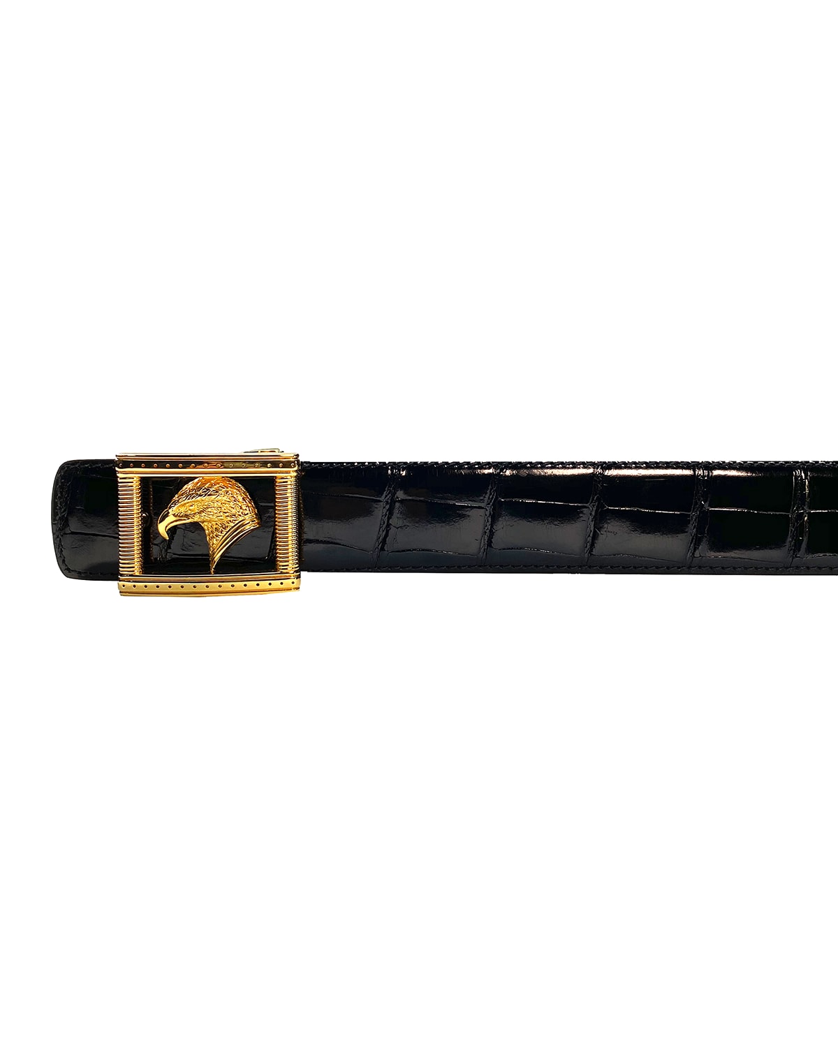 Stefano Ricci Men's Signature Eagle Crocodile Leather Belt | Neiman Marcus