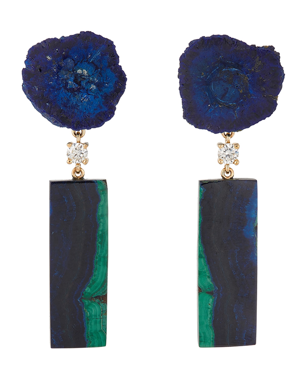 Jan Leslie 18k Bespoke 2-Tier One-of-a-Kind Luxury Earrings w/ Lapis ...