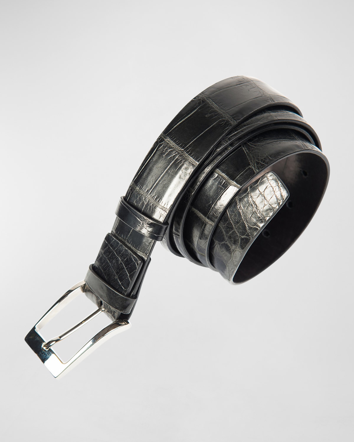 Stefano Ricci Men's Signature Eagle Crocodile Leather Belt | Neiman Marcus