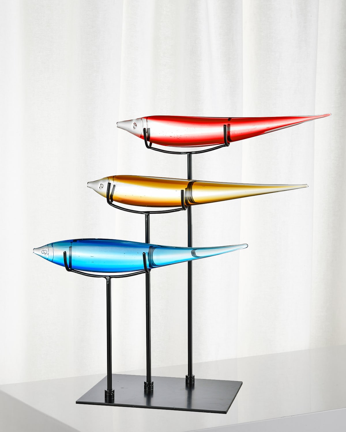 Dale Tiffany Decorative 10 Blue Fish Art Glass Sculpture | Neiman Marcus