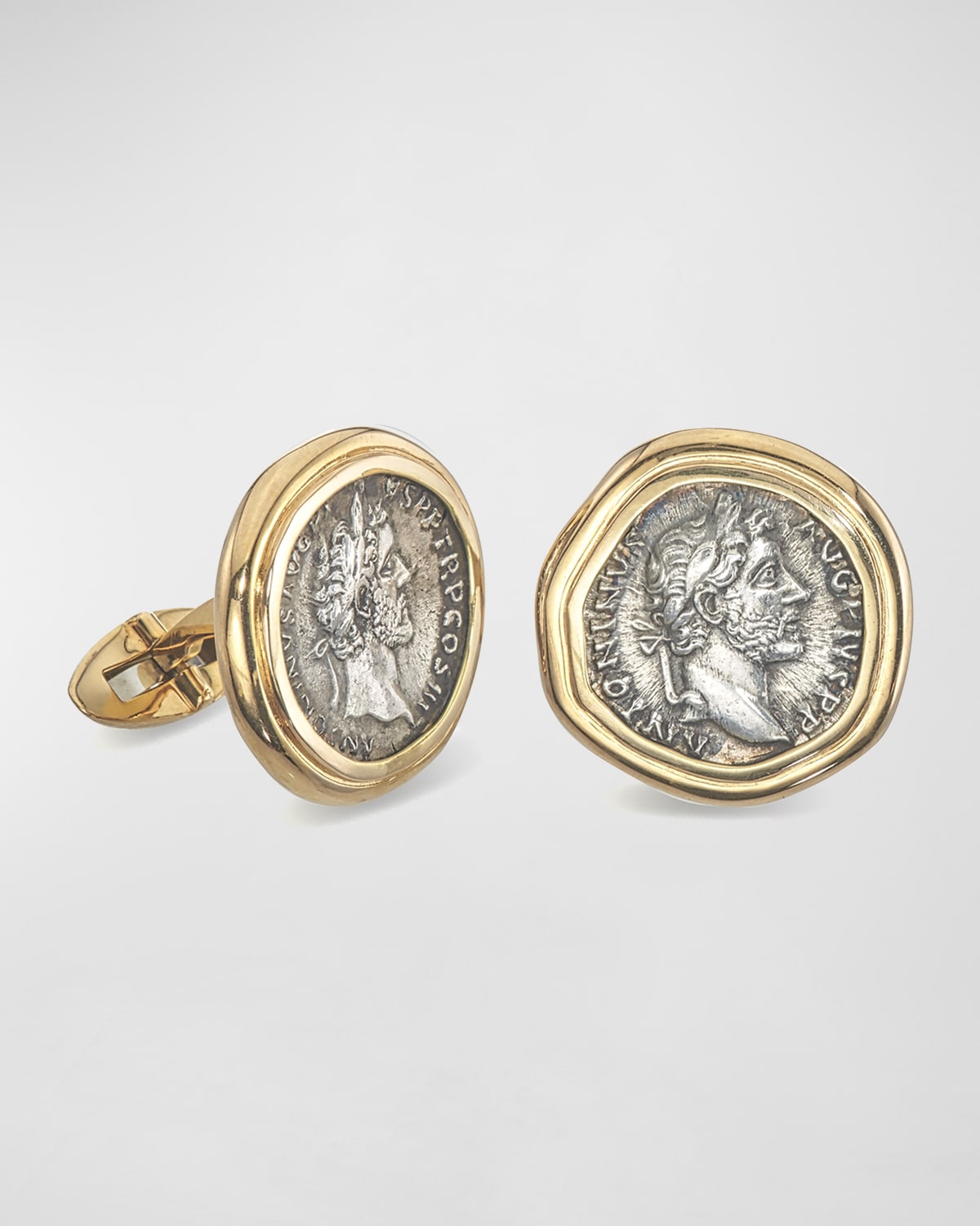 Jorge Adeler Men's Ancient Azes II Coin 18K Gold Cufflinks | Neiman Marcus