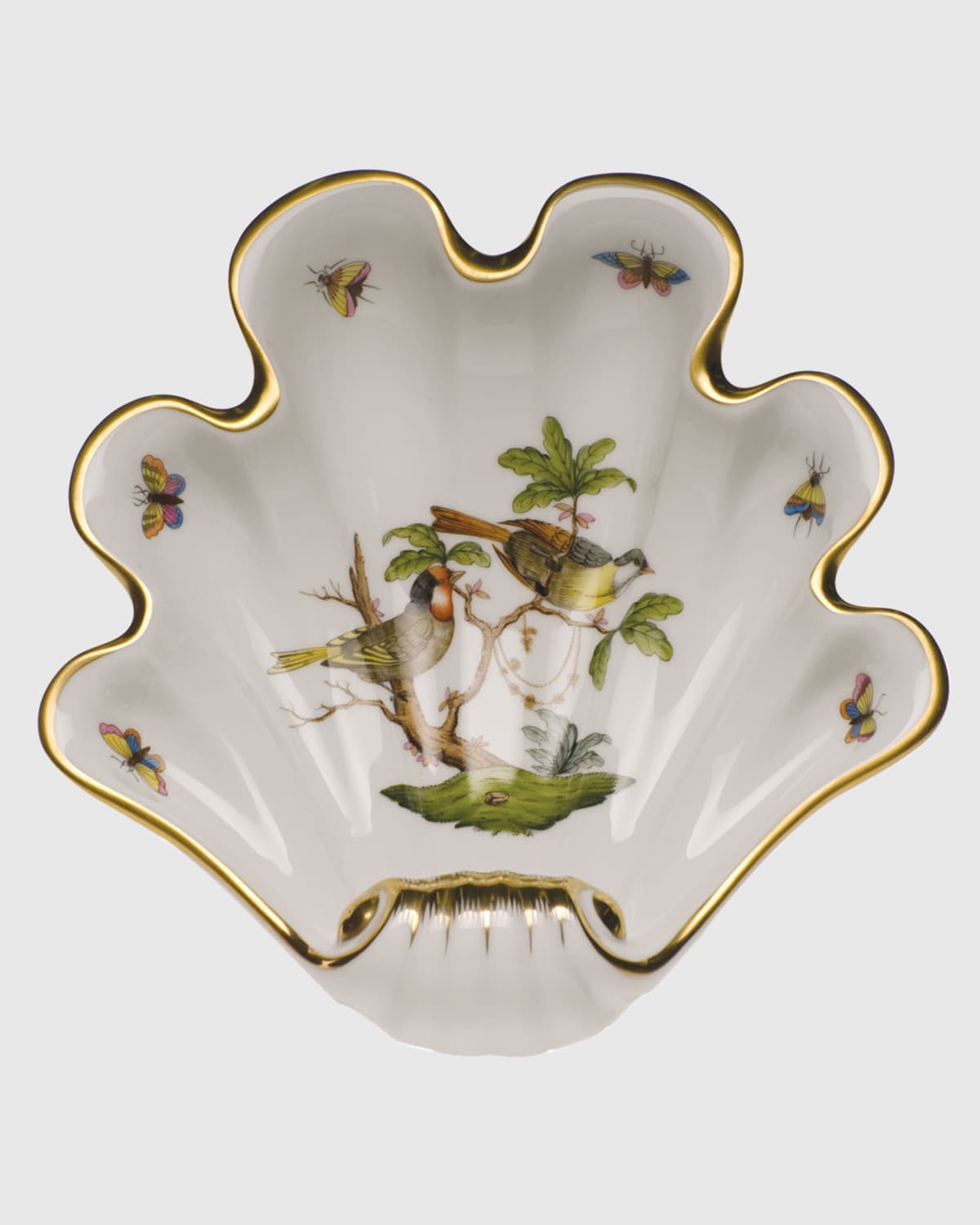Herend Queen Victoria Green Large Shell Dish | Neiman Marcus