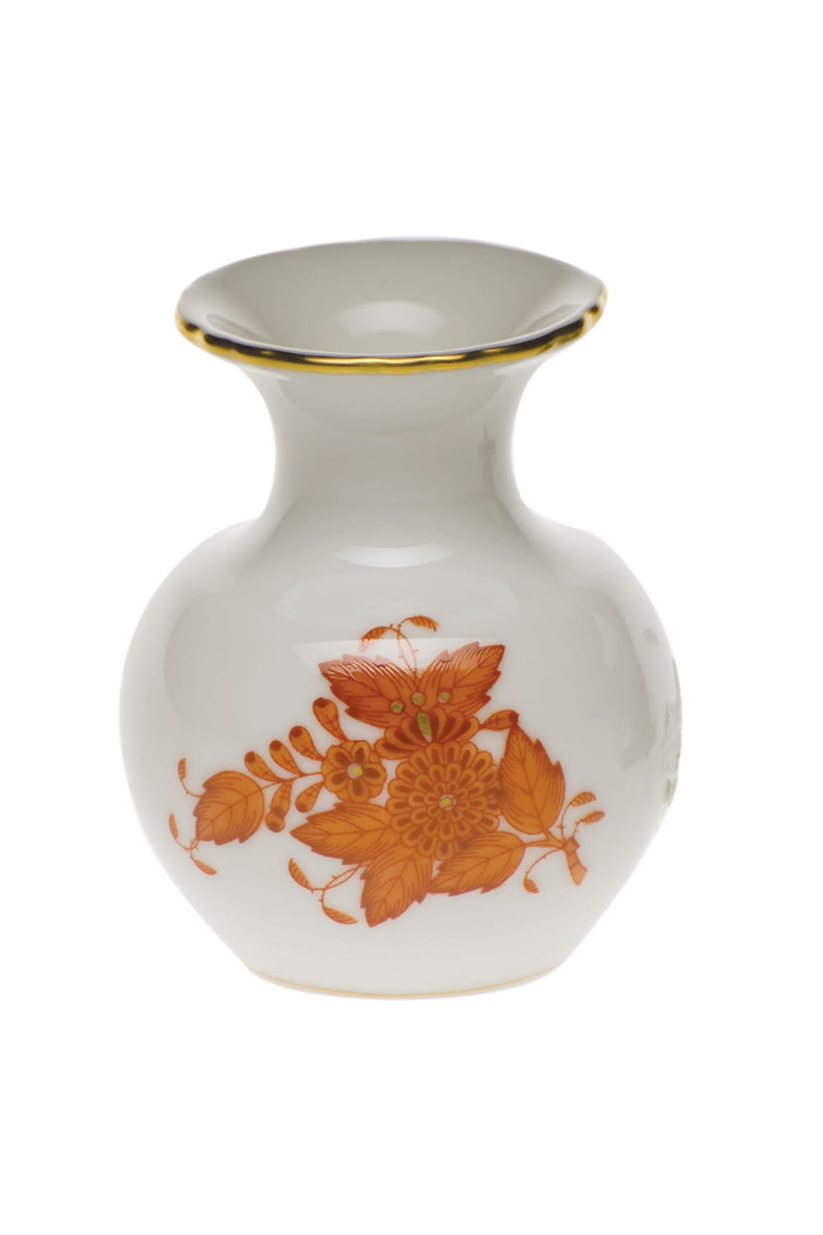 Herend Chinese Bouquet Blue Medium Bud Vase with Lip | Neiman Marcus