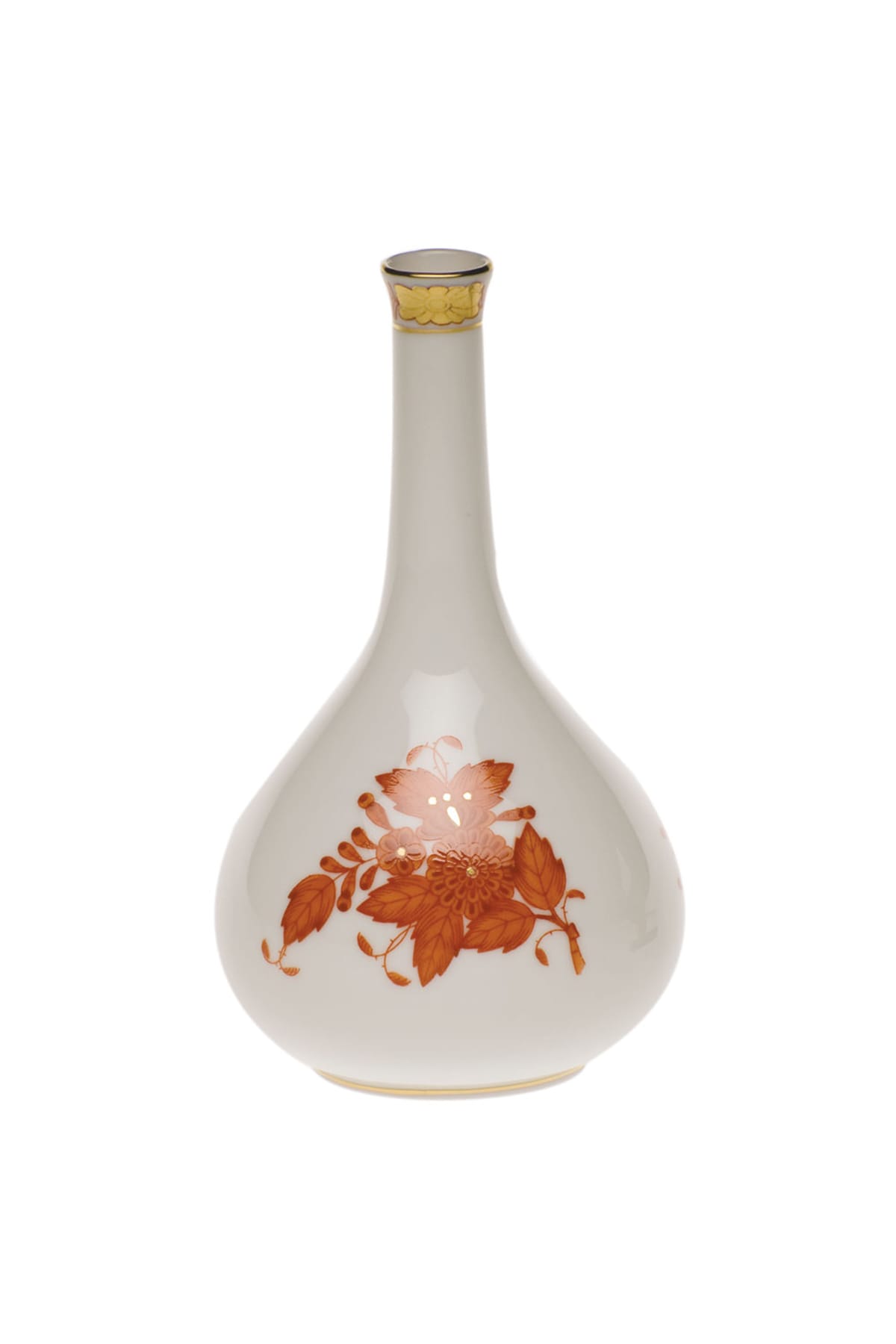 Herend Chinese Bouquet Blue Medium Bud Vase with Lip | Neiman Marcus