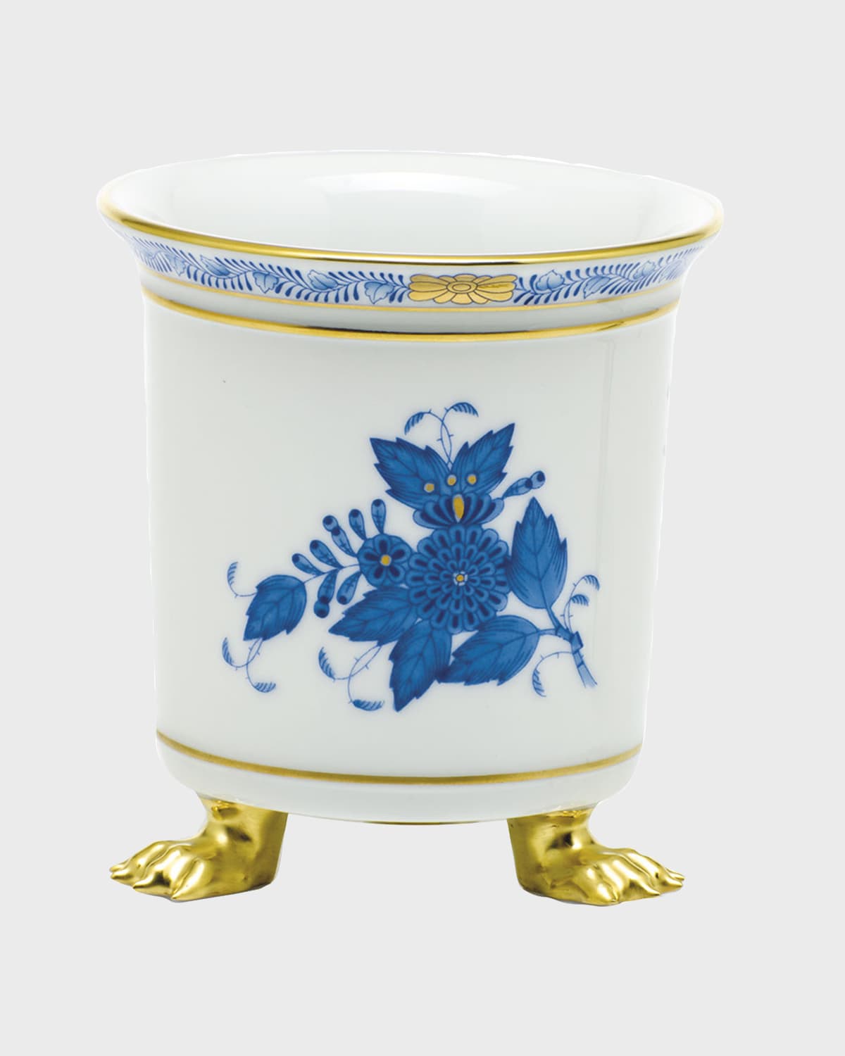 Herend Chinese Bouquet Blue Cache Pot | Neiman Marcus