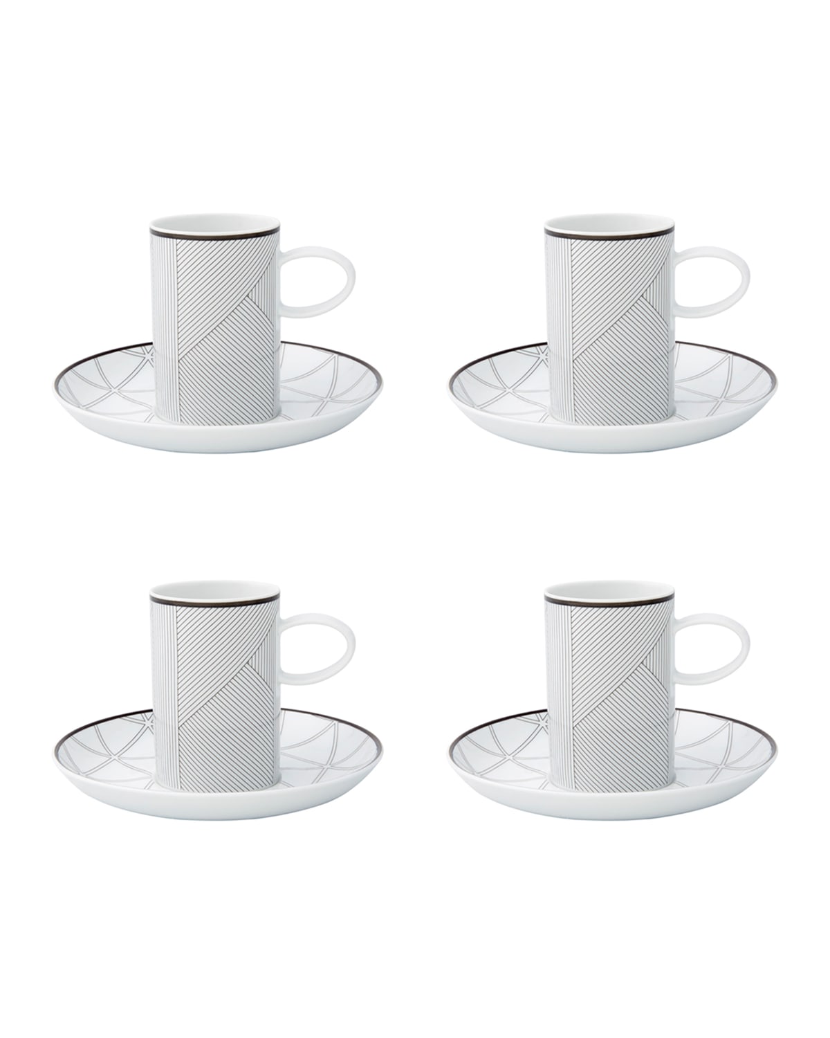 G G Collection Cups & Saucers, Set of 4 | Neiman Marcus