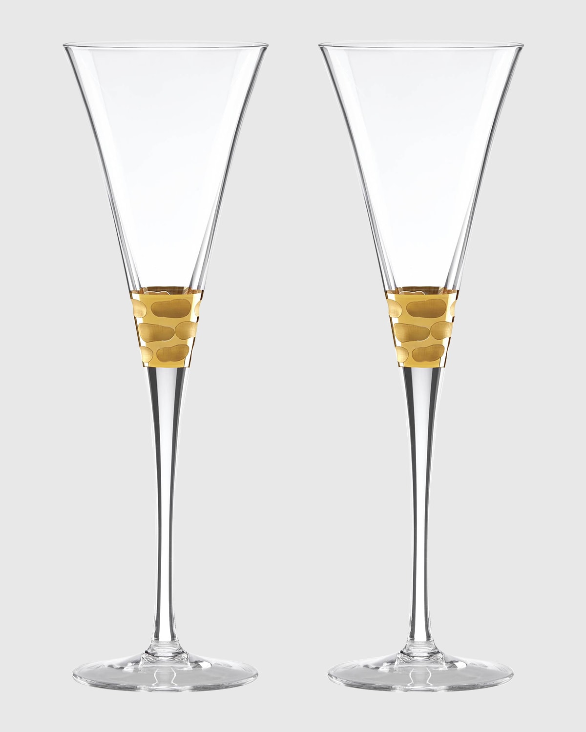 Vera Wang Golden With Love Toasting Flutes, Set of 2 | Neiman Marcus