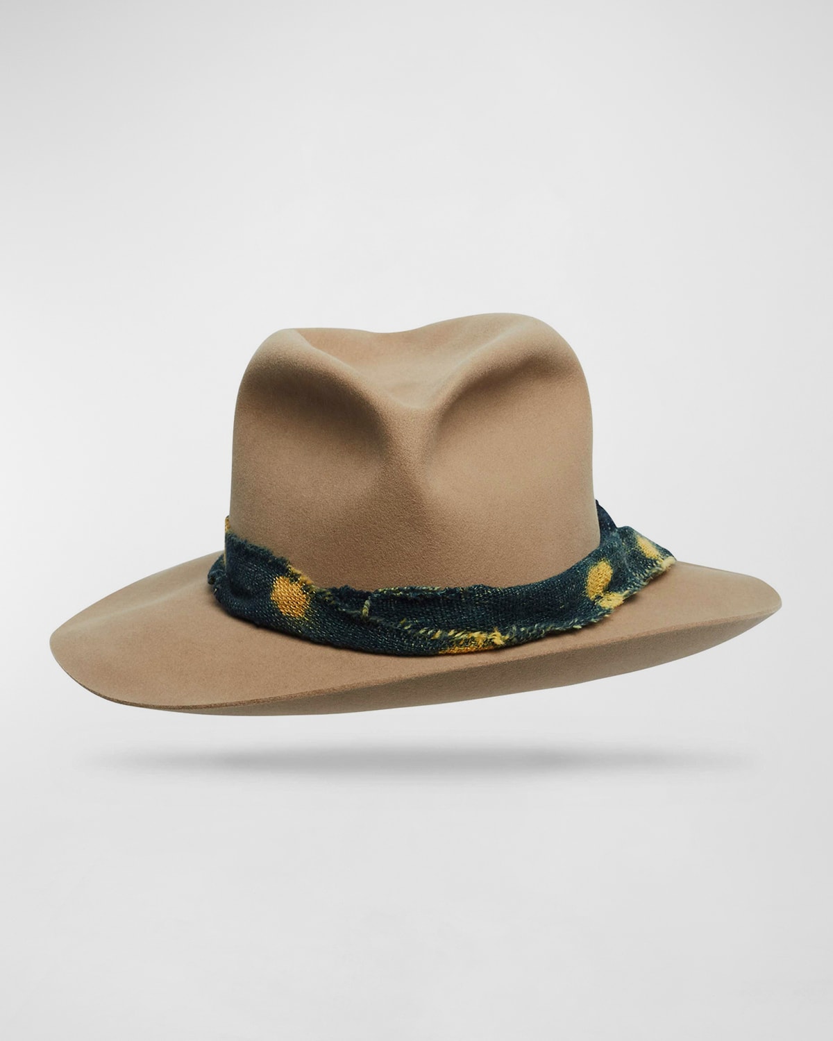 Worth & Worth by Orlando Palacios Men's Hand-Dyed Beaver Felt Fedora ...