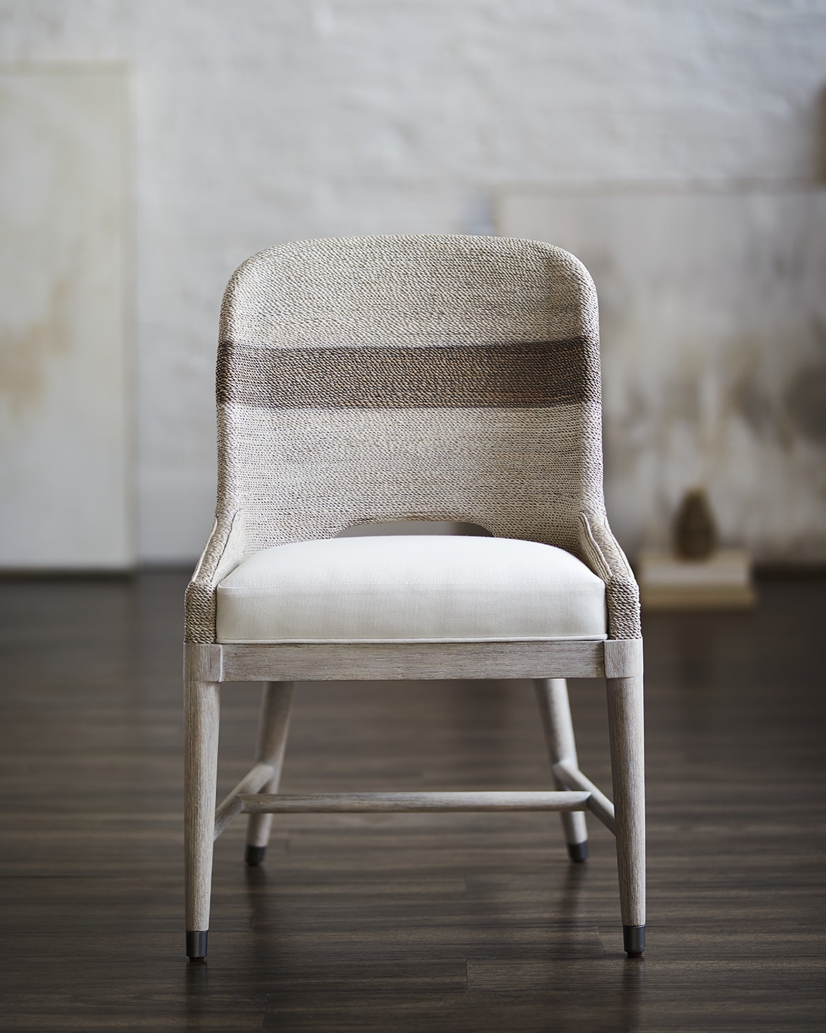 Palecek Fritz Fog White Arm Chair | Neiman Marcus